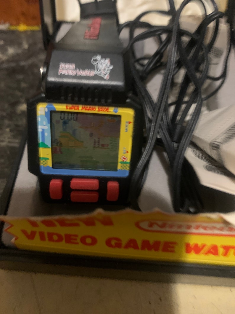 Super Mario World Video Game Watch. Mint in Box and Working With Fresh ...