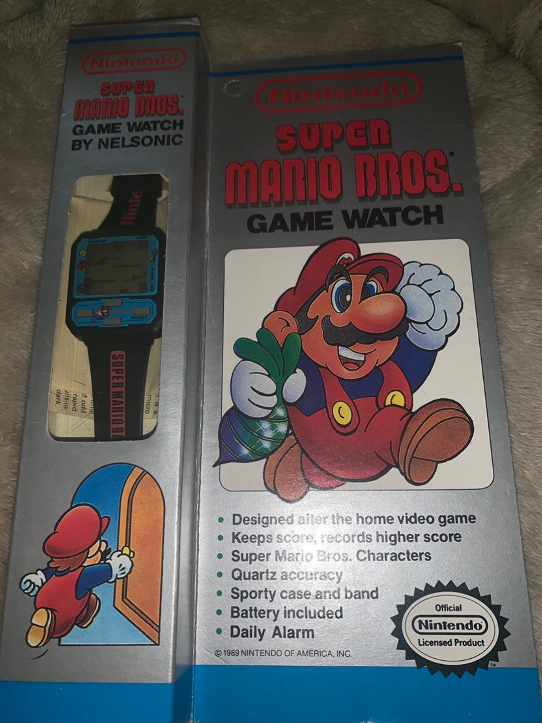 Mint in Box Nelsonic Nintendo Super Mario Bros Game Watch From 1989 ...