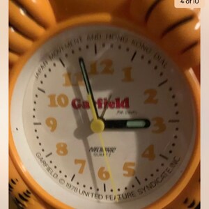 Garfield the Cartoon Cat Battery Operated Alarm Clock. Working - Etsy