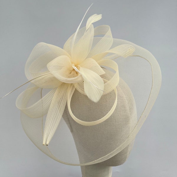 Cream Fascinator - Etsy UK