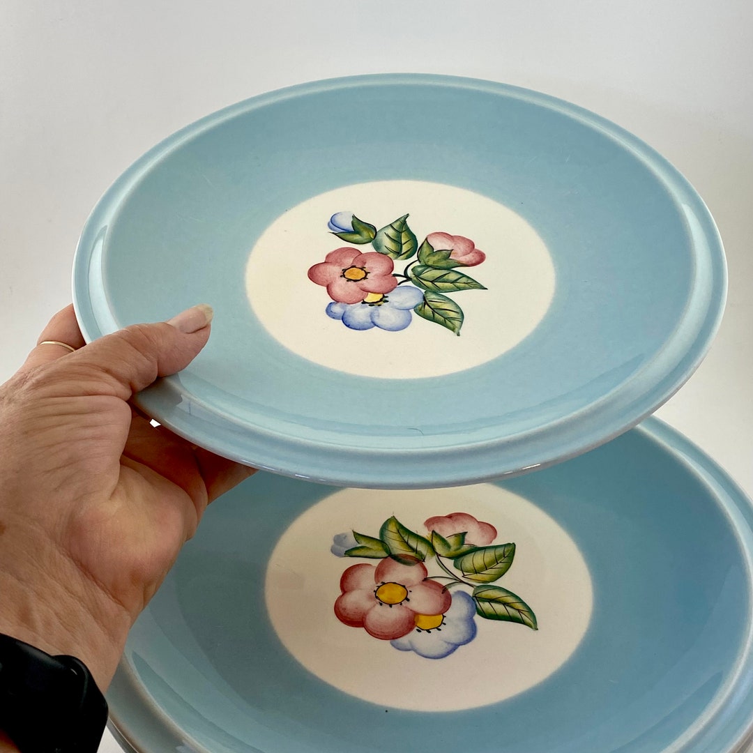 RARE HTF Vernon Kilns Rio Vista, Ultra California, 9 1/4 Dinner Plates ...