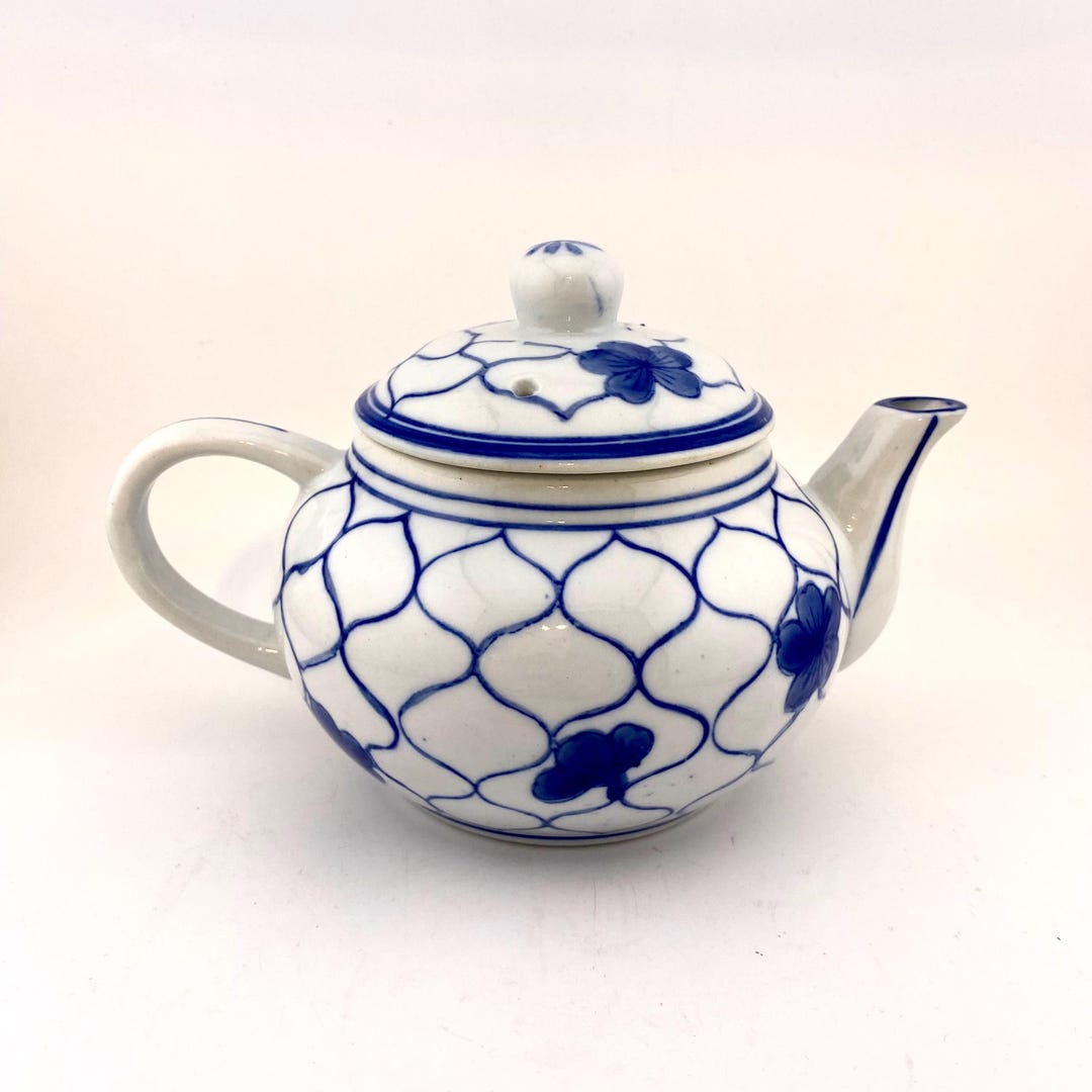 Blue and White Individual Vintage Chinese Teapot - Etsy