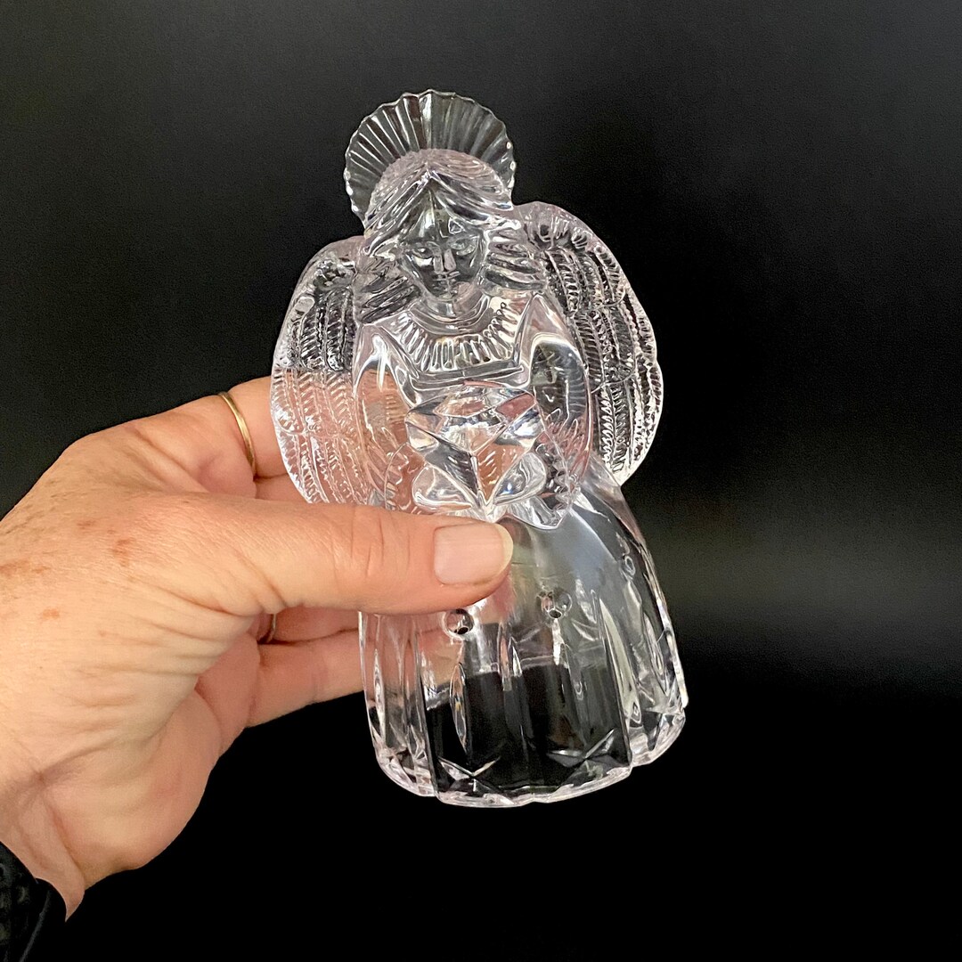 Mikasa Crystal Glass Christmas Choir Angel Candle Holder - Etsy
