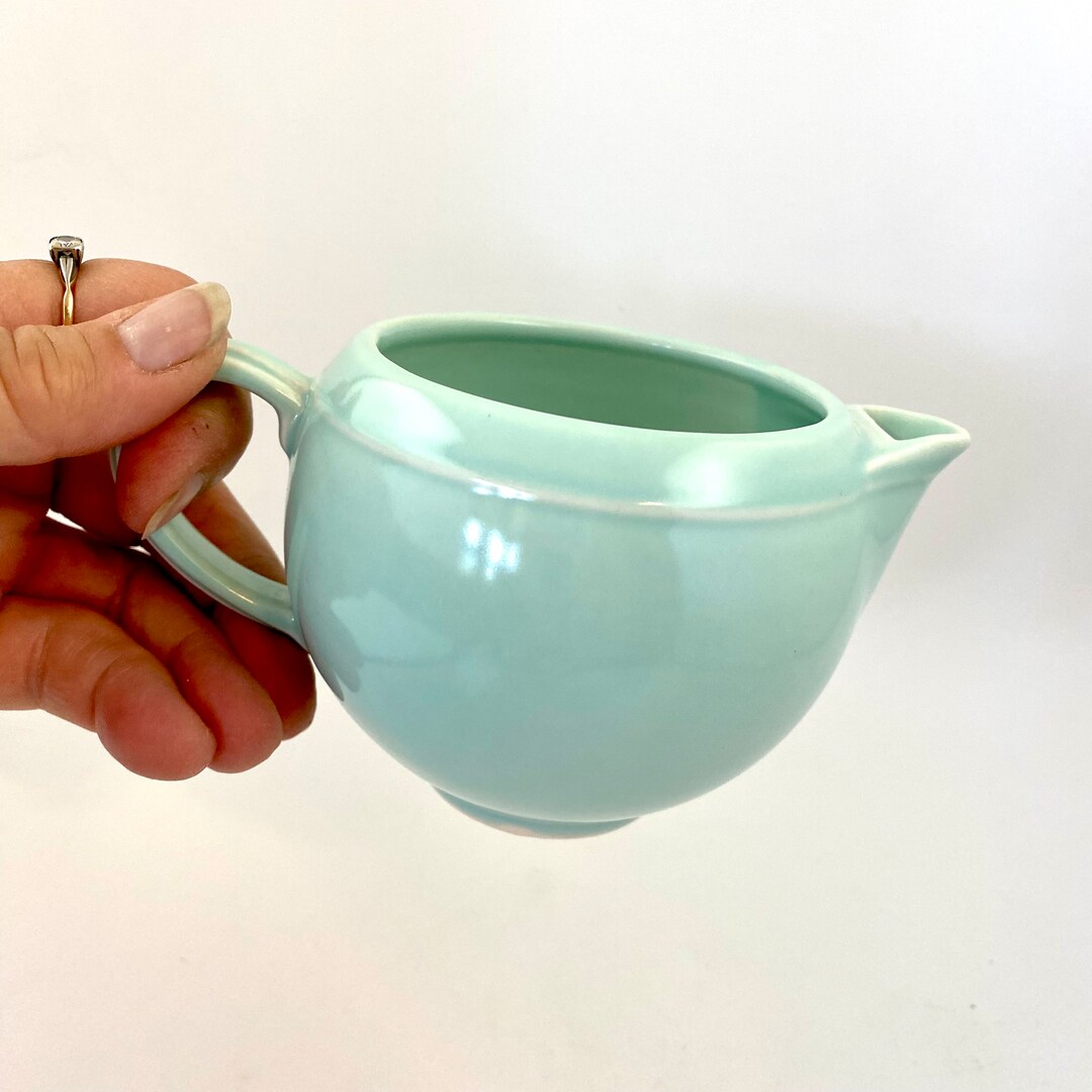 Vernon Kilns Early California Creamer, Round Montecito, Turquoise - Etsy