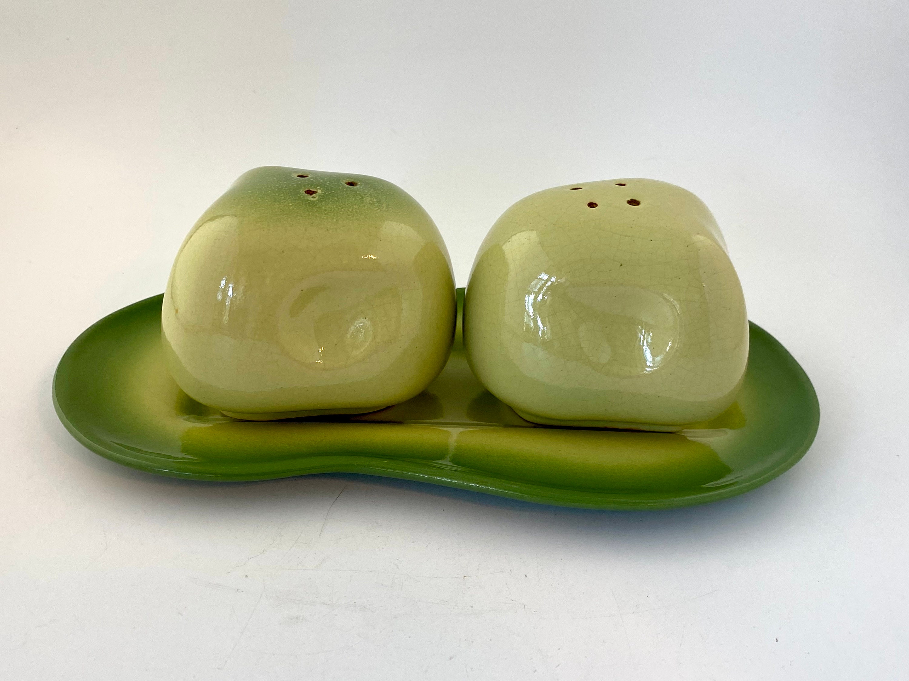 Tamac Pottery Freeform Salt and Pepper With Tray - Etsy