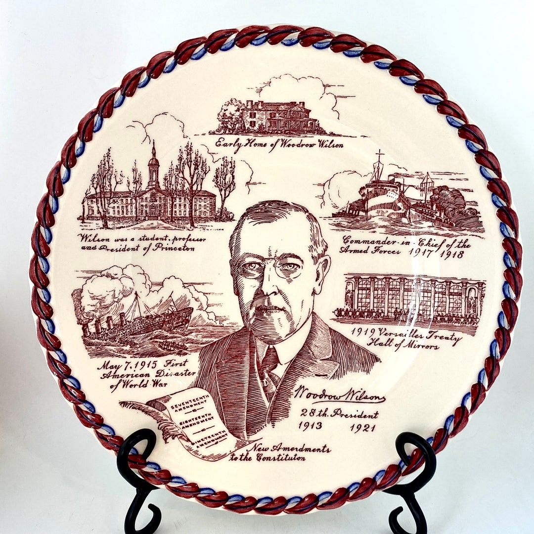 Vernon Kilns USA President Woodrow Wilson Collector Dinner Plate, 1942 ...