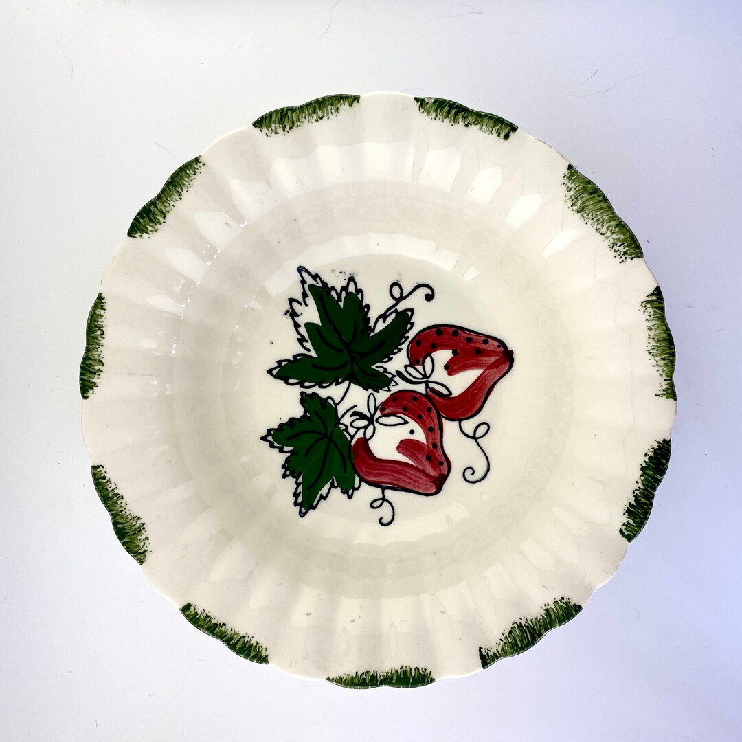 Blue Ridge Southern Potteries Strawberry Sundae Fluted - Etsy