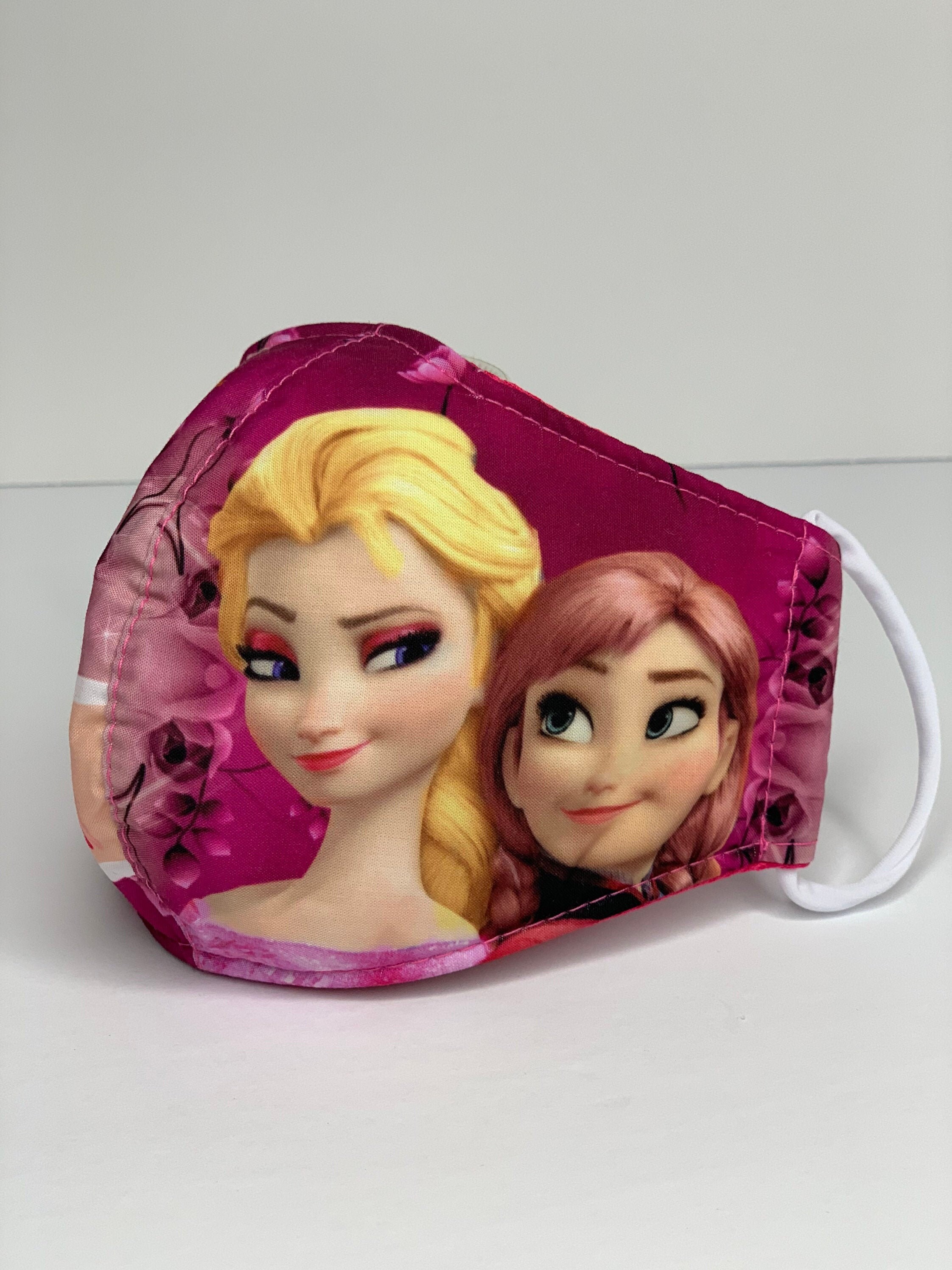 Frozen Anna Elsa Disney Princess Kids Face Mask Sewn In | Etsy