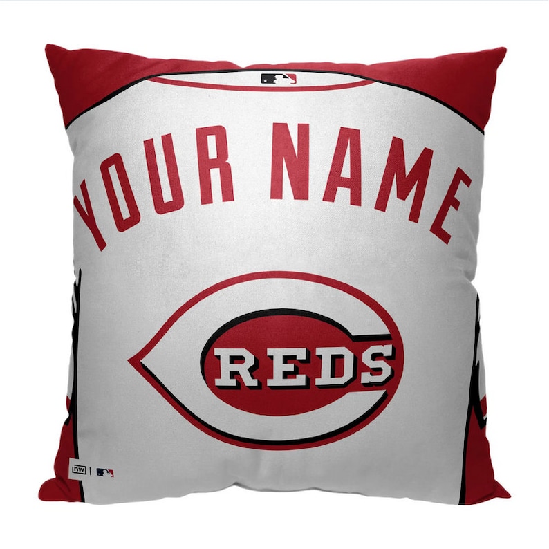 Cincinnati Reds Official MLB Jersey Personalized Pillow - Etsy