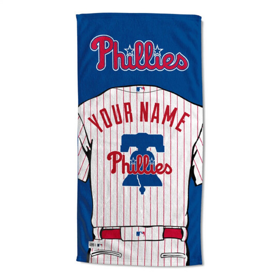Philadelphia Phillies Official MLB Personalized Jersey Beach Towel 30w ...