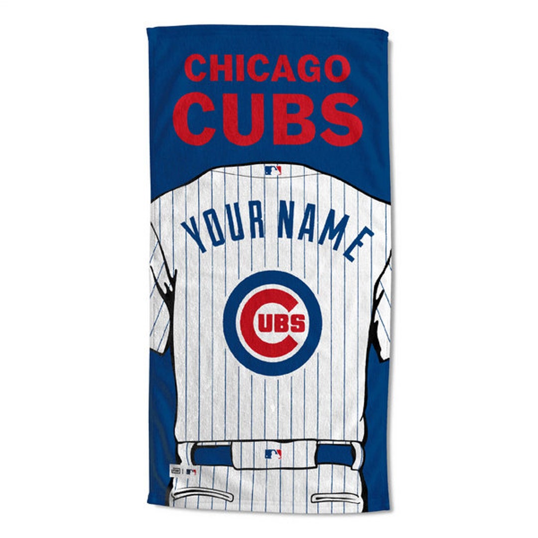 Chicago Cubs Official MLB Personalized Jersey Beach Towel 30w X 60l - Etsy