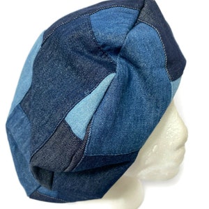 Patched Denim Beret: Lightweight Summer Hat - Etsy