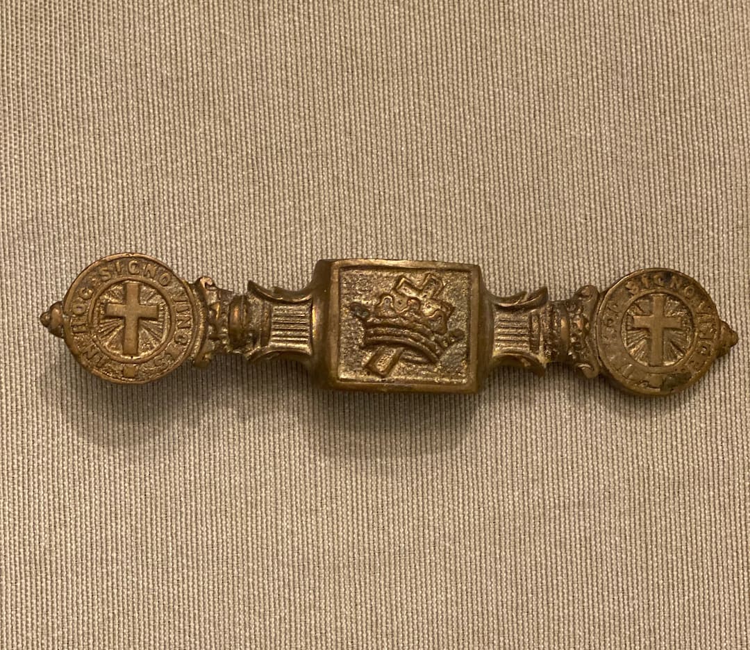 Antique Brass Freemason Masonic Sword Handle Piece Crosses W/ in Hoc ...