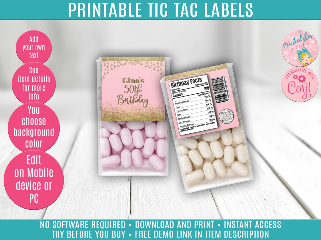 Diy Party Mom: Back To School Tic Tac Labels – MUCMV