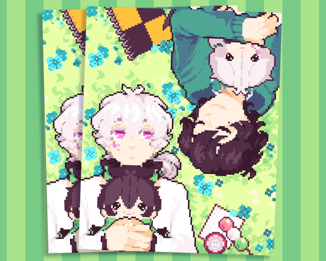 Haruka & Konoha Print | Kagepro Pixel Matte Small Art Print in 4.75x6 ...