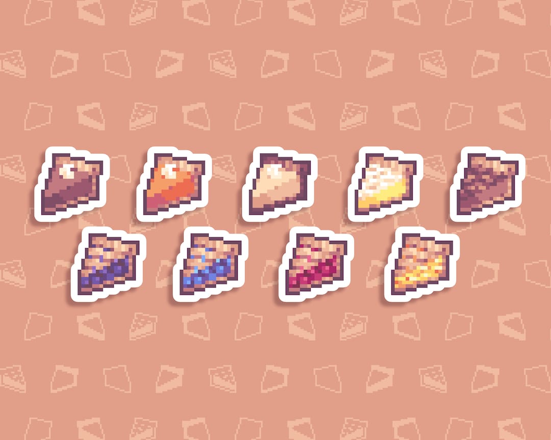Pie Slice Stickers | 9 Autumn Pies | 1.4 Inch Die Cut Matte Vinyl ...