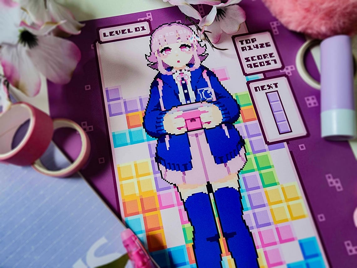 Ultimate Gamer Print | SDR2 Pixel Matte or Pink Holographic Small Art ...