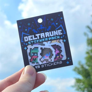 Deltarune Sticker Set | 19 Stickers | Mini Pixel Art Die-cut Matte Vinyl Sticker Pack - Etsy