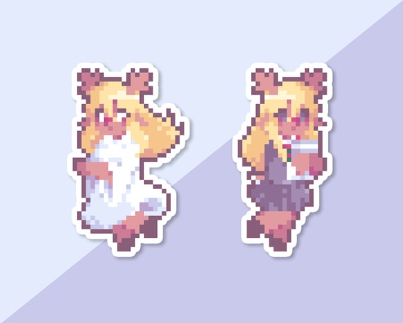 Noelle Deltarune Stickers 2 Versions 2-inch Pixel Art - Etsy