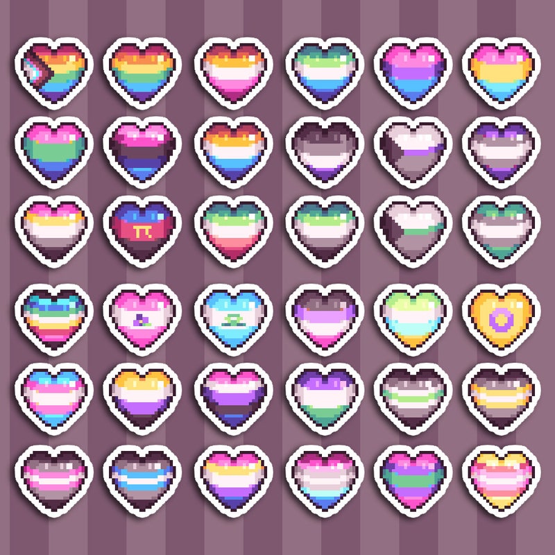 Pixel Pride Stickers - Etsy