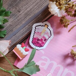 Pixel Boba Tea Stickers | 6 Flavors | 2-inch Pixel Art Die-cut Matte ...