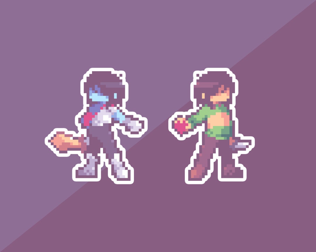 Kris Deltarune Stickers | 2 Versions | 2-inch Pixel Art Die-cut Matte Vinyl Stickers - Etsy