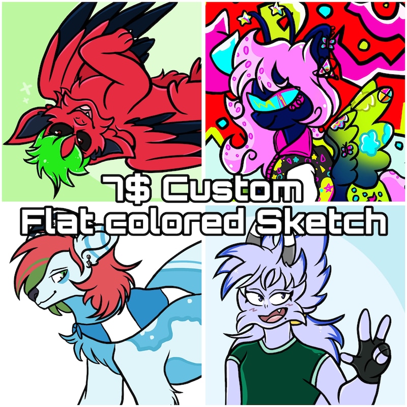 Watercolour Commission Oc - Etsy