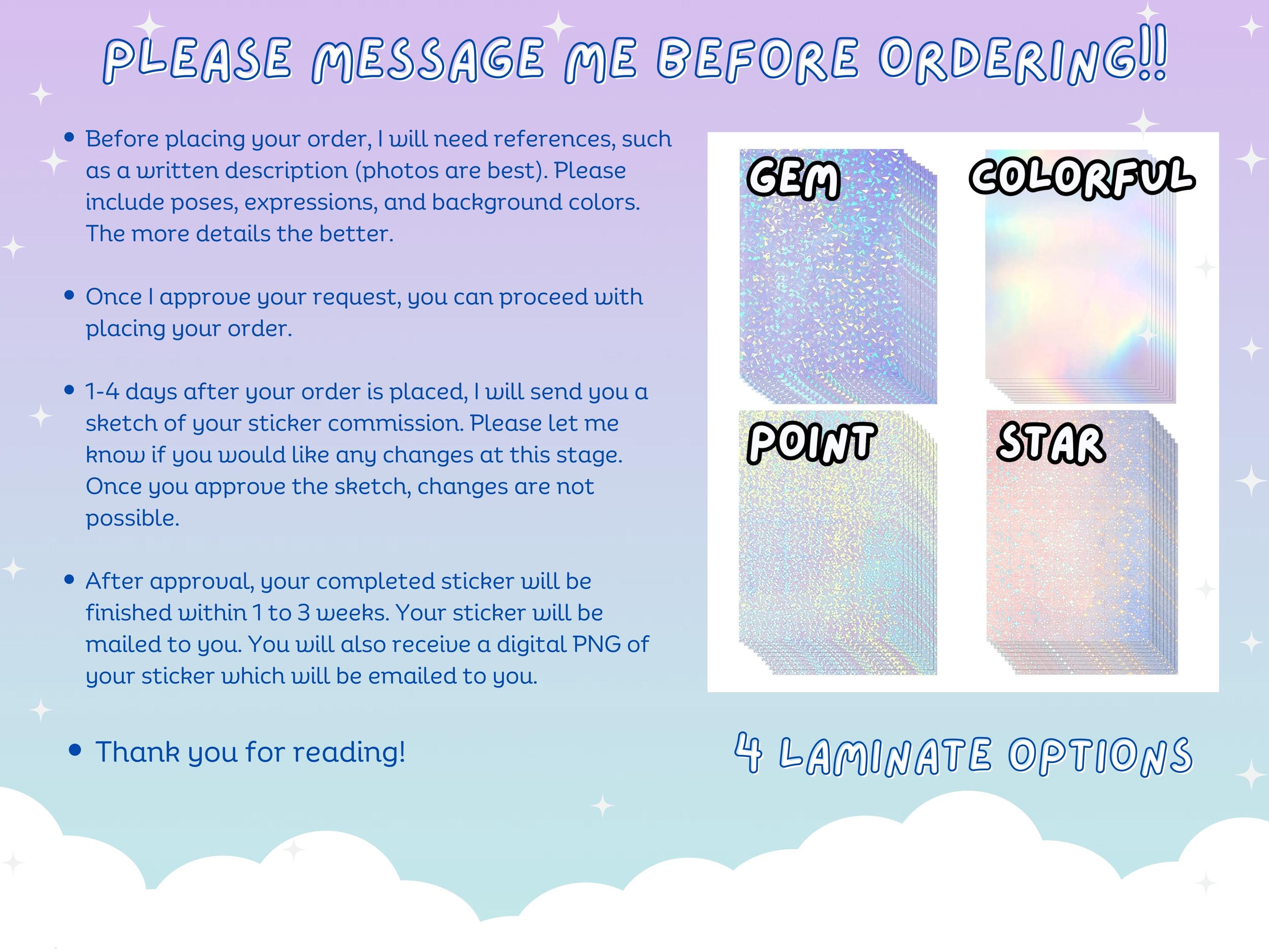 Custom OC Sticker, Custom Chibi Sticker, OC Commission, Original ...