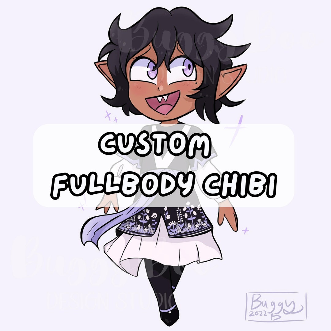 Custom Fullbody Chibi Commission, OC Art Commission, Digital Art ...