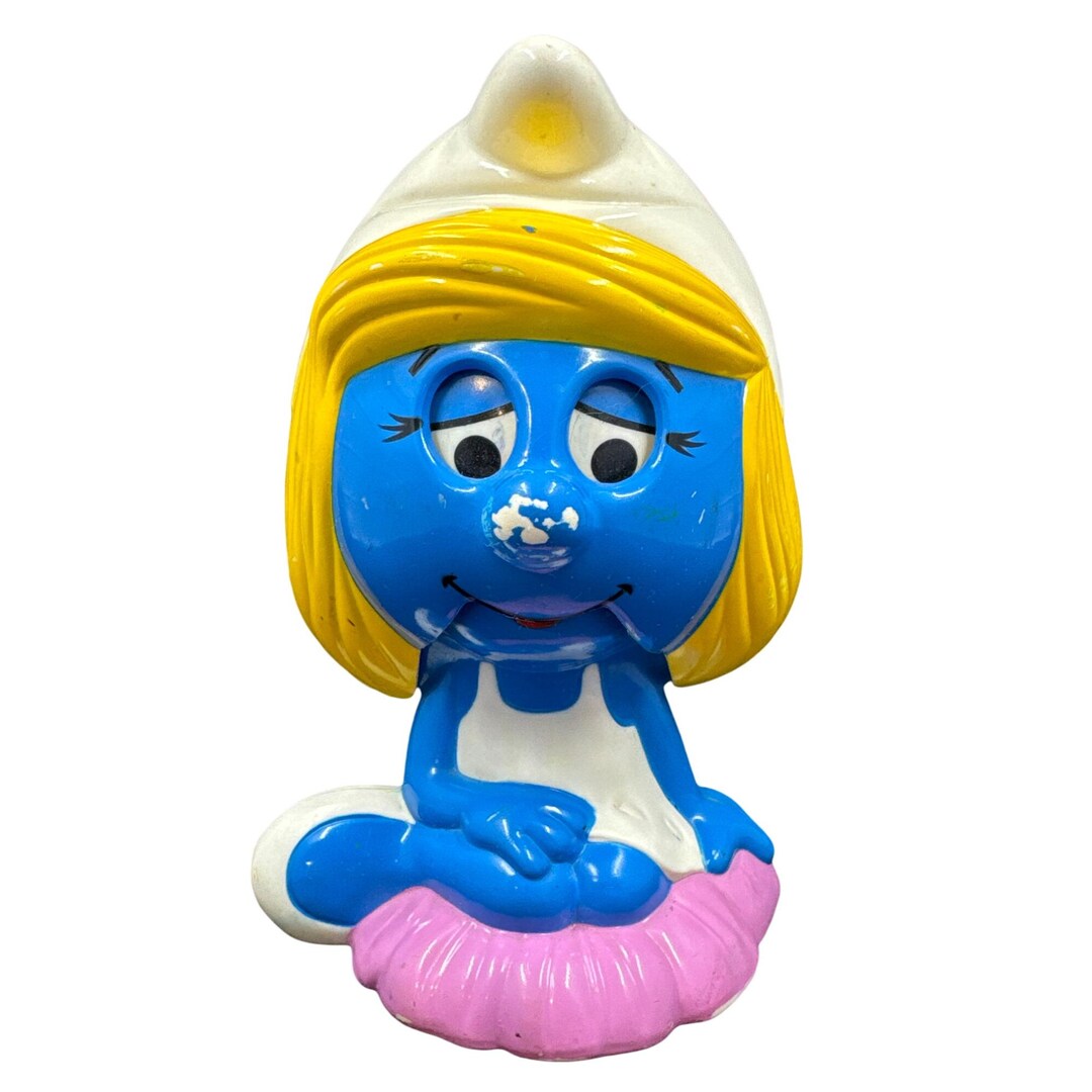 Vintage SMURFETTE Figure Wallace Berrie Pull-string 1983 Talking Smurfs ...