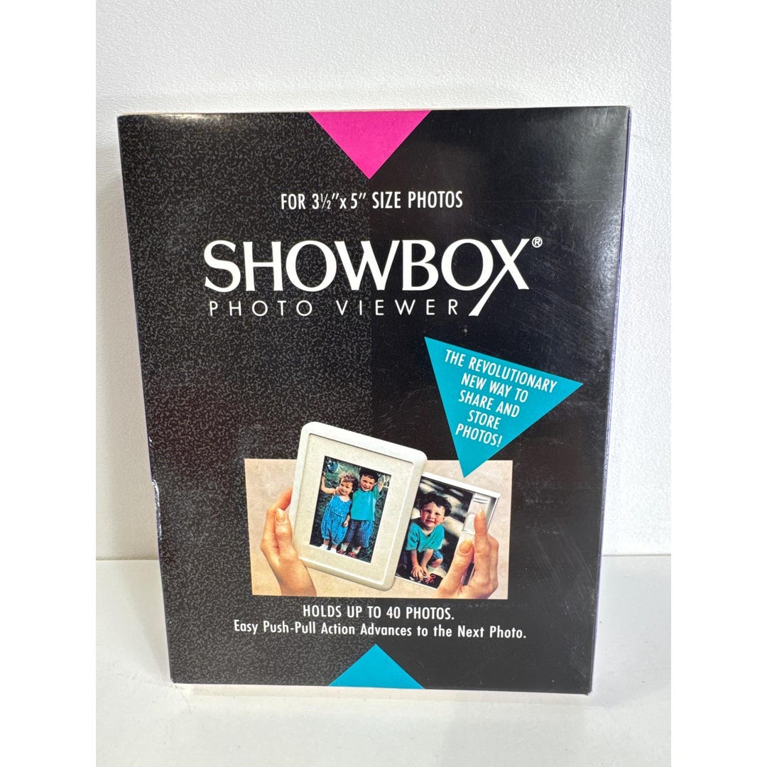 Showbox Photo Viewer 3.5"x5" Easy Push-pull Action Holds up to 40 ...