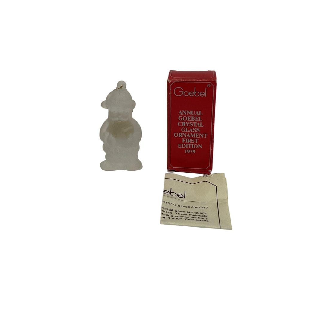 1979 Goebel Annual Crystal Glass Ornament Santa Claus - Etsy