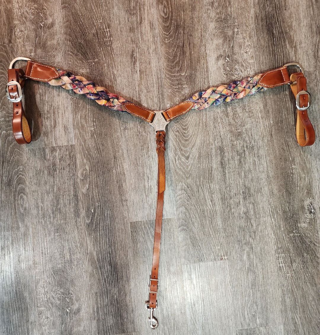 Braided Leather Breast Collar - Etsy