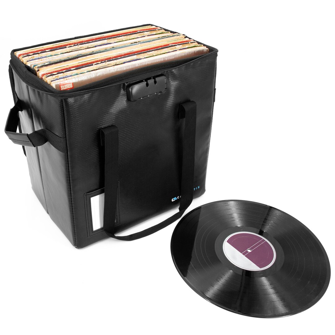 CASEMATIX Vinyl Record Case for up to 40 Records Fire Resistant Vinyl ...