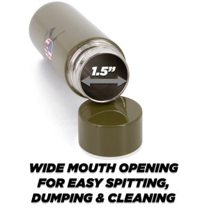 CASEMATIX Stainless Steel Pocket Spittoon 5-ounce Travel Spit Cup ...