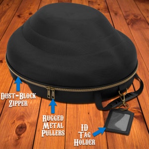 CASEMATIX Cowboy Hat Box and Portable Cowboy Hat Storage for Brims up ...