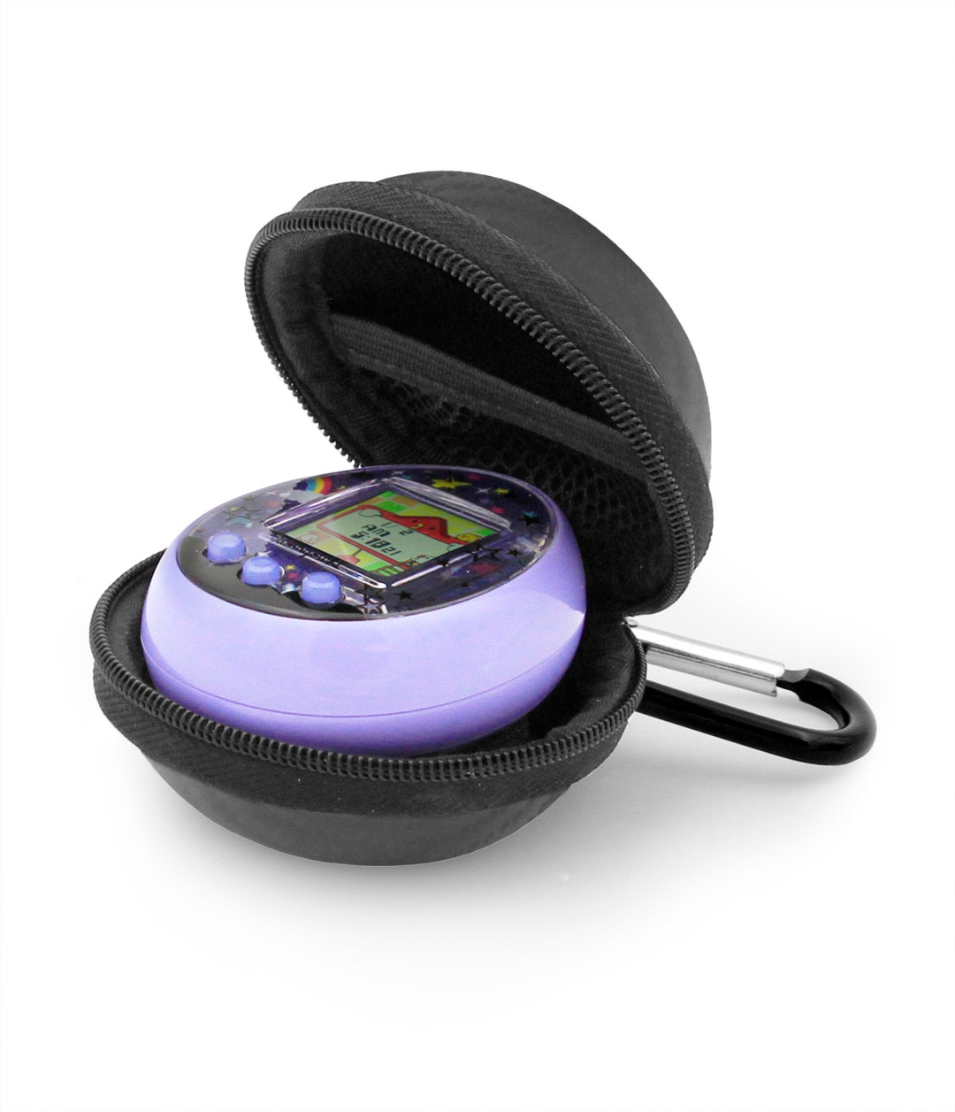 Black Clip on Toy Case for Tamagotchi on Interactive Virtual Pet Game ...