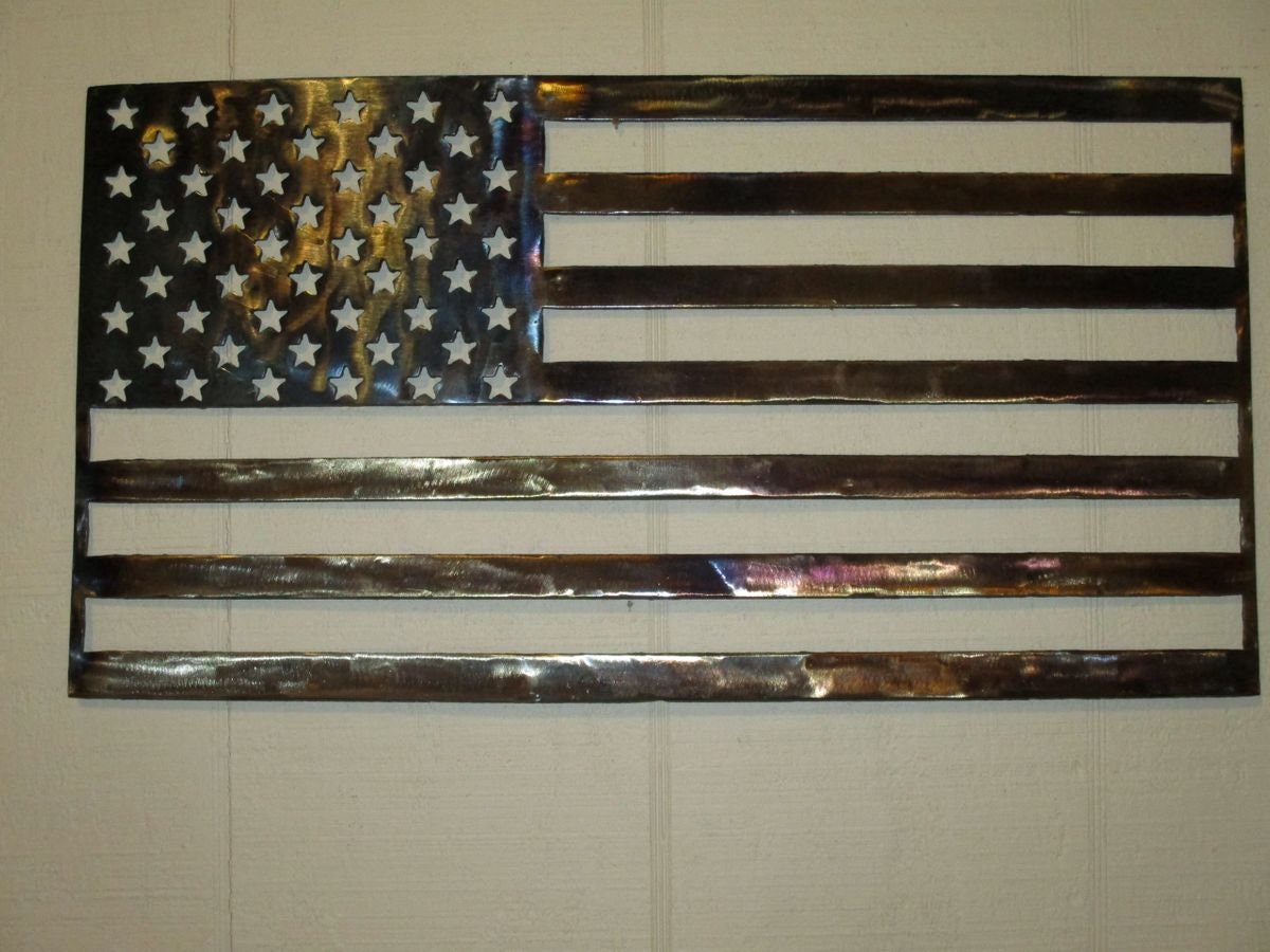 Metal Cut American Flag - Etsy
