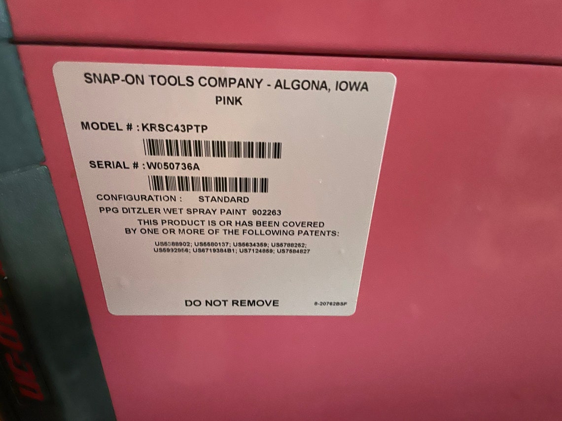 Rare Snap-on PINK Rolling Toolbox Tool Chest Cart Box 43 - Etsy