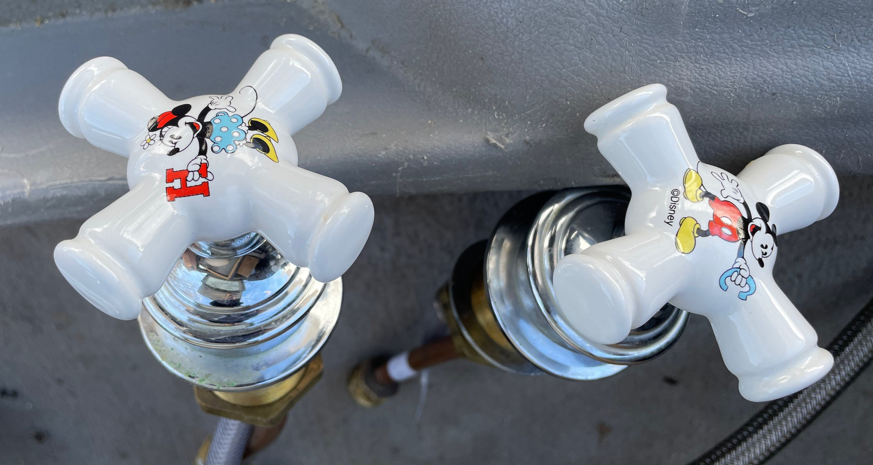 Used Kohler Disney Playful as a Mouse Mickey & Minnie Gooseneck Faucet ...