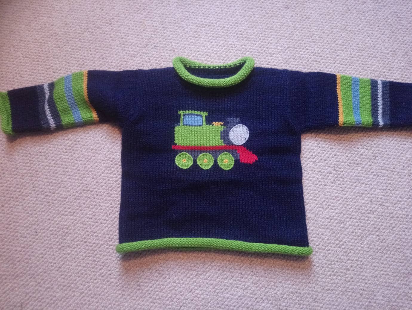 Train Knitted Jumper Train Children Jumper Alpaca Wool | Etsy