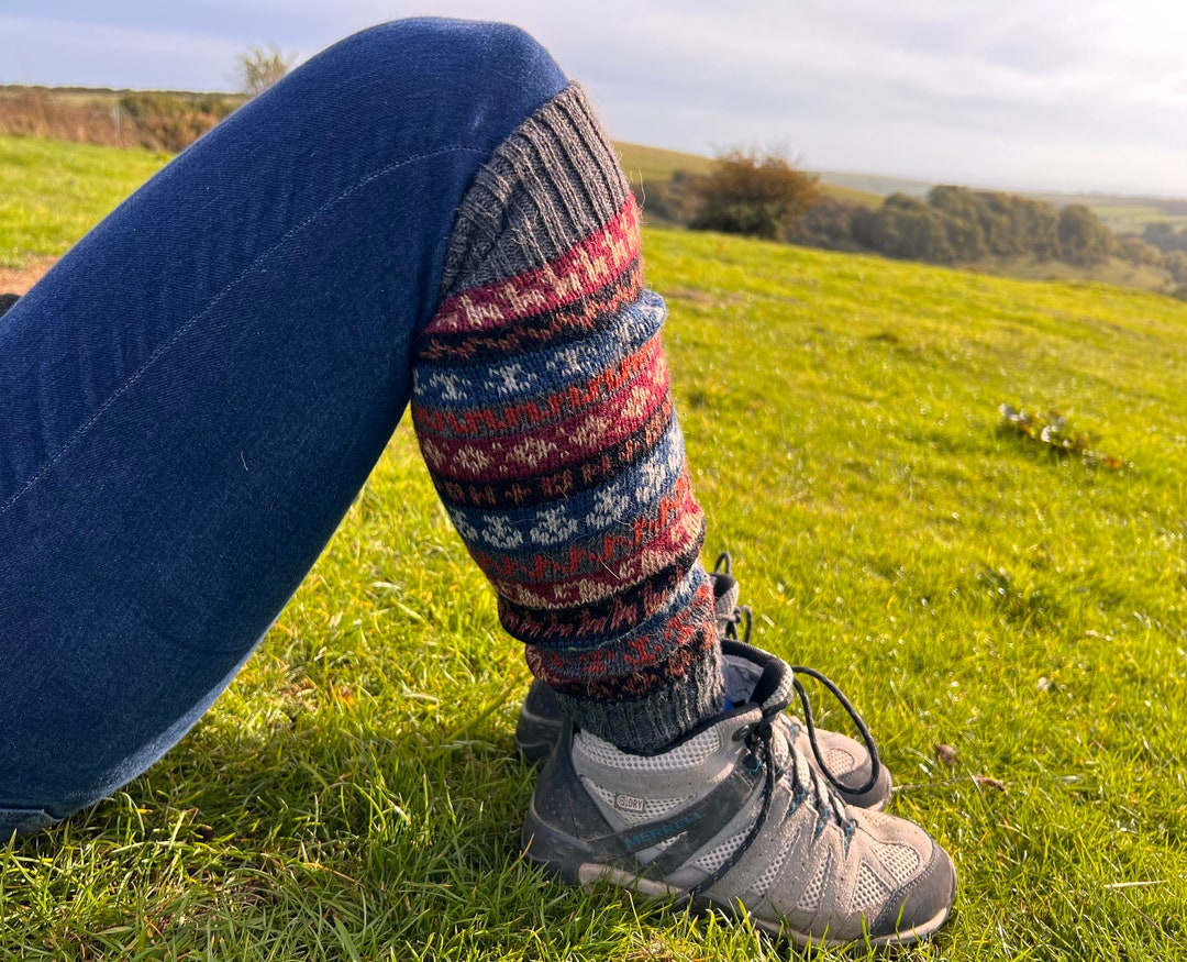 Alpaca Wool Leg Warmers, Knitted Leg Warmers , Alpaca Mix Fibre Winter ...