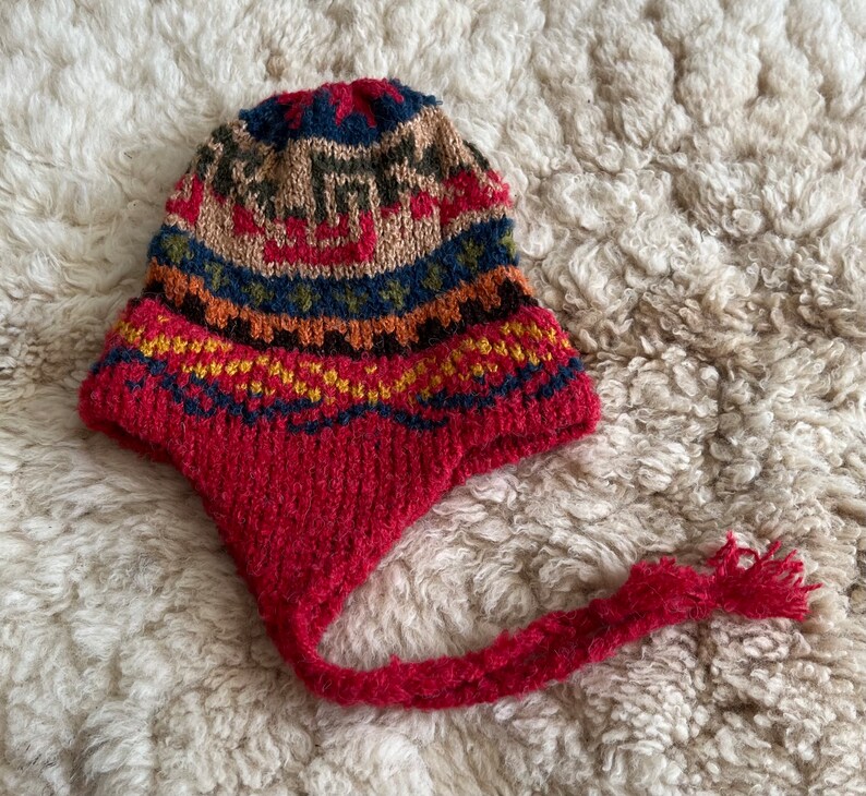 Blue Alpaca Wool Chullo Hat: Peruvian Knit Winter Hat - Etsy