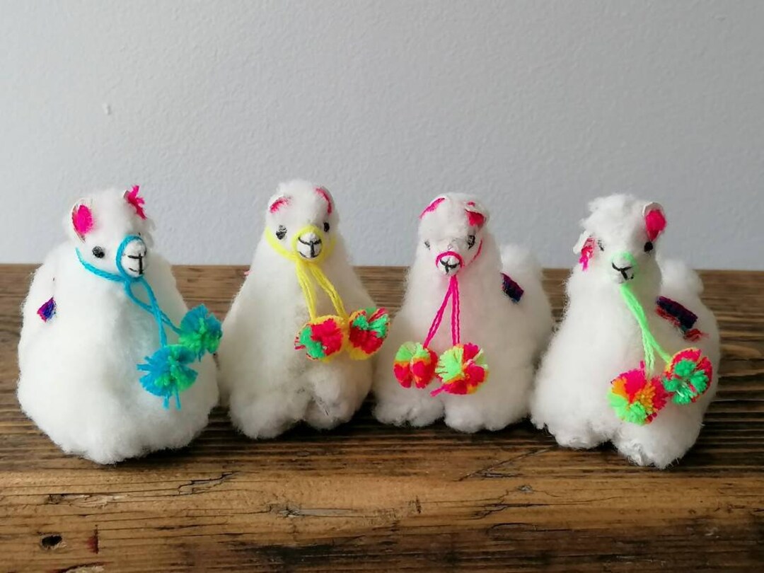 Seated Alpaca Ornament: Andean Pom Pom Decoration - Etsy