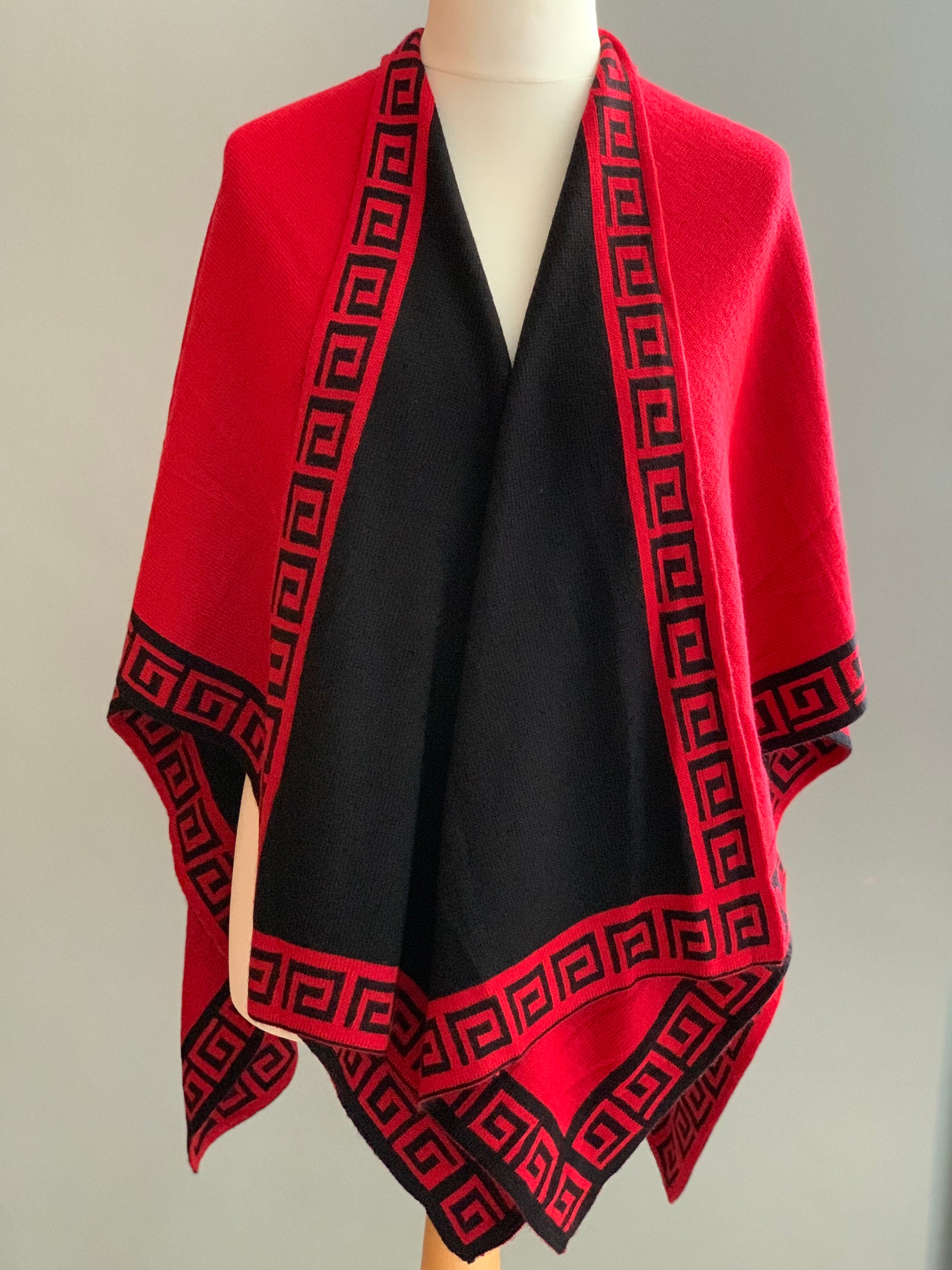 Chal de mezcla de lana Alpaca chal de punto de señora | Etsy