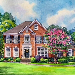 Custom House Drawing Home Drawn House Portrait Hand Sketch ...