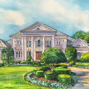 Custom House Drawing Home Portrait Architecture Illustration - Etsy