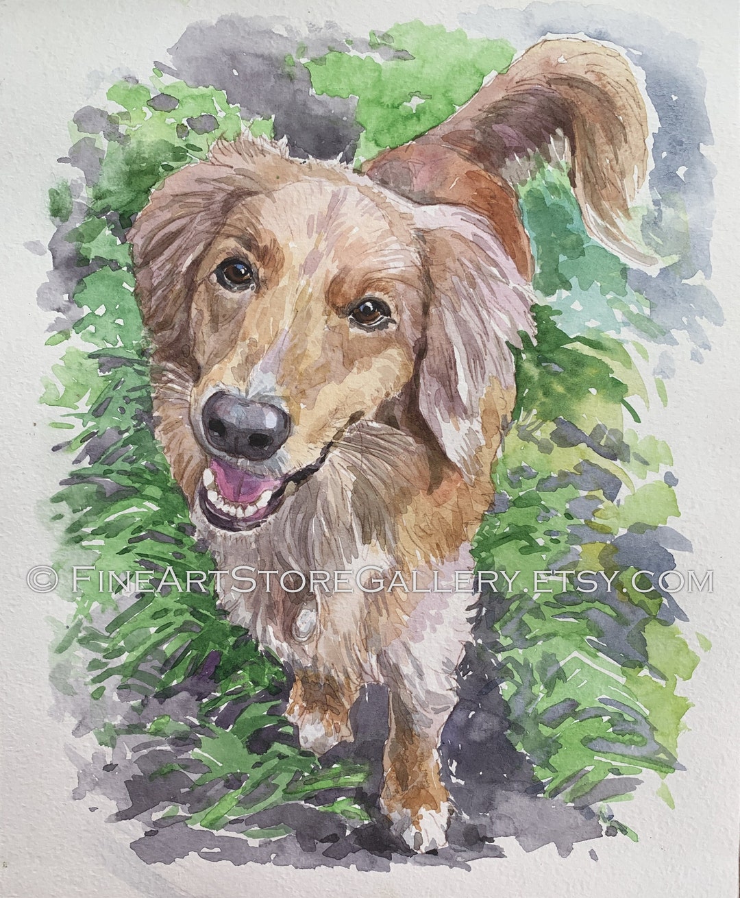 Custom Hand Painted Pet Portrait Custom Dog Portrait Custom Dog ...