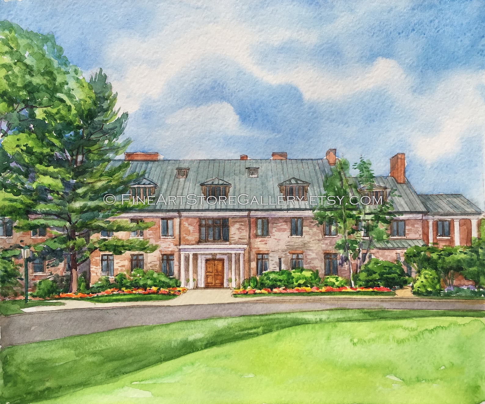 Custom House Drawing Home Portrait Architecture Illustration - Etsy