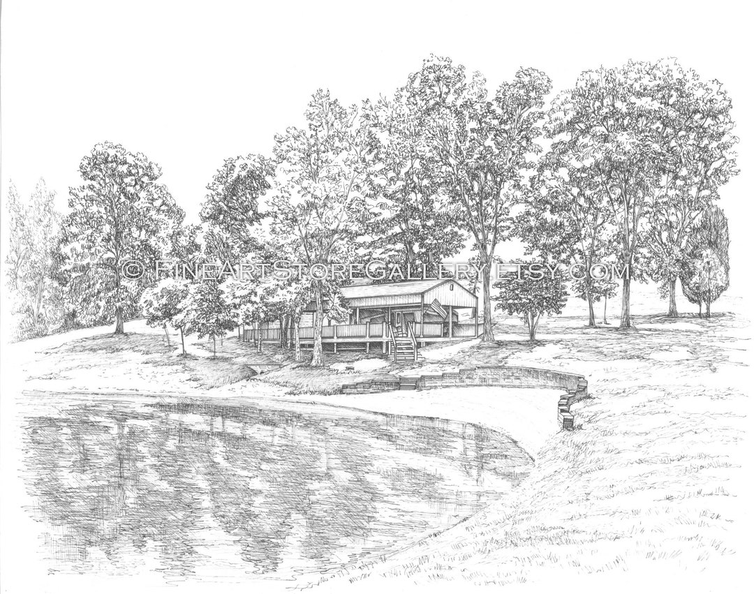 Custom House Portrait: Hand-sketched Home Drawing, Ink Architecture - Etsy